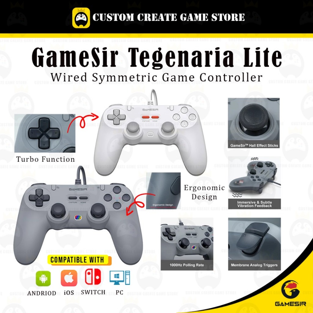 GameSir Tegenaria Lite Wired Symmetric Game Controller For Nintendo ...