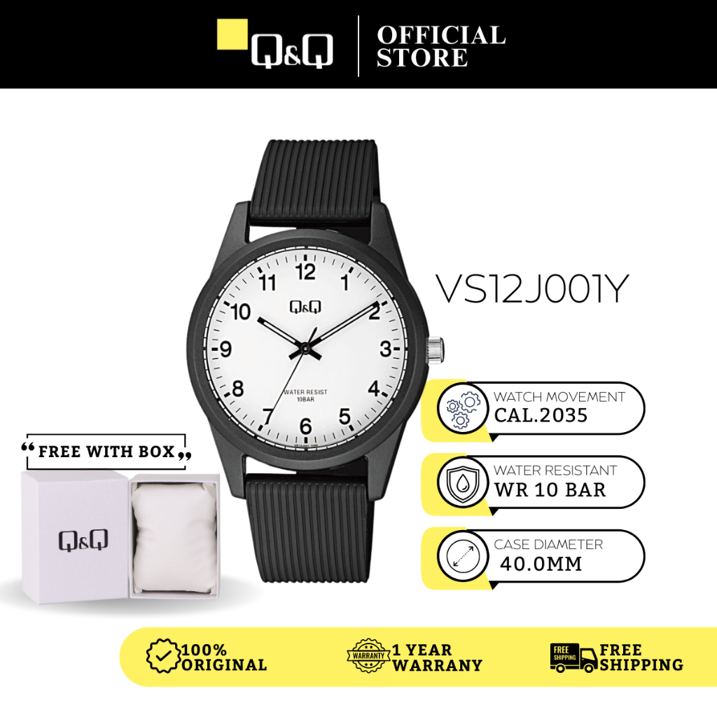 [PRE-10.10 FLASH DEALS!]Q&Q Japan by Citizen Jam Tangan Uniseks Unisex Rubber Analogue Watch ...
