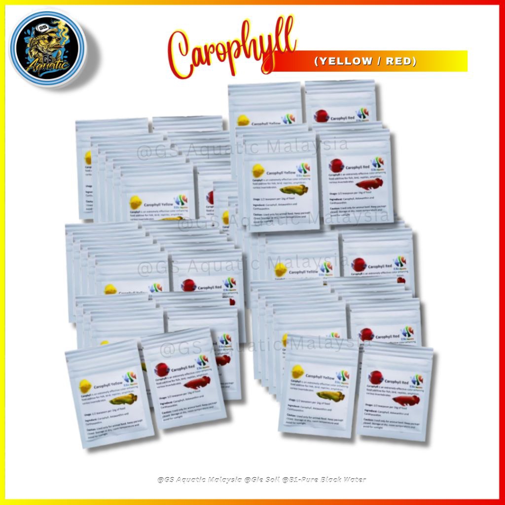 Penaik Warna Ikan Carophyll Red & yellow 5g -15g fish bird colour ...