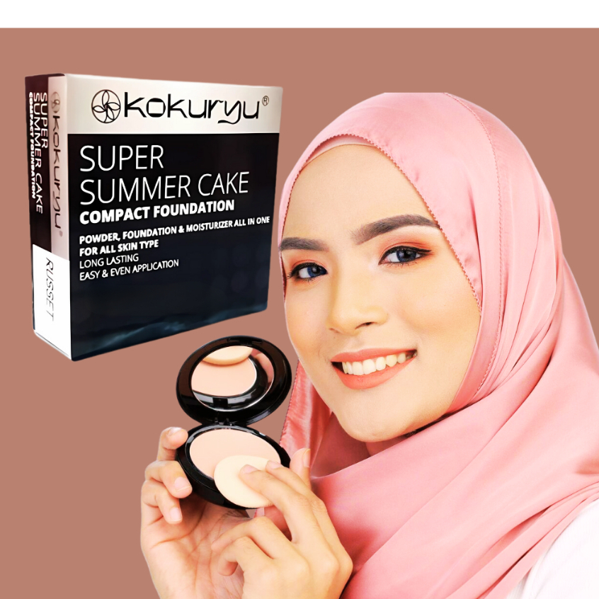 ORIGINAL Kokuryu 3 in 1 compact foundation 15g Bedak Arab Halal ...