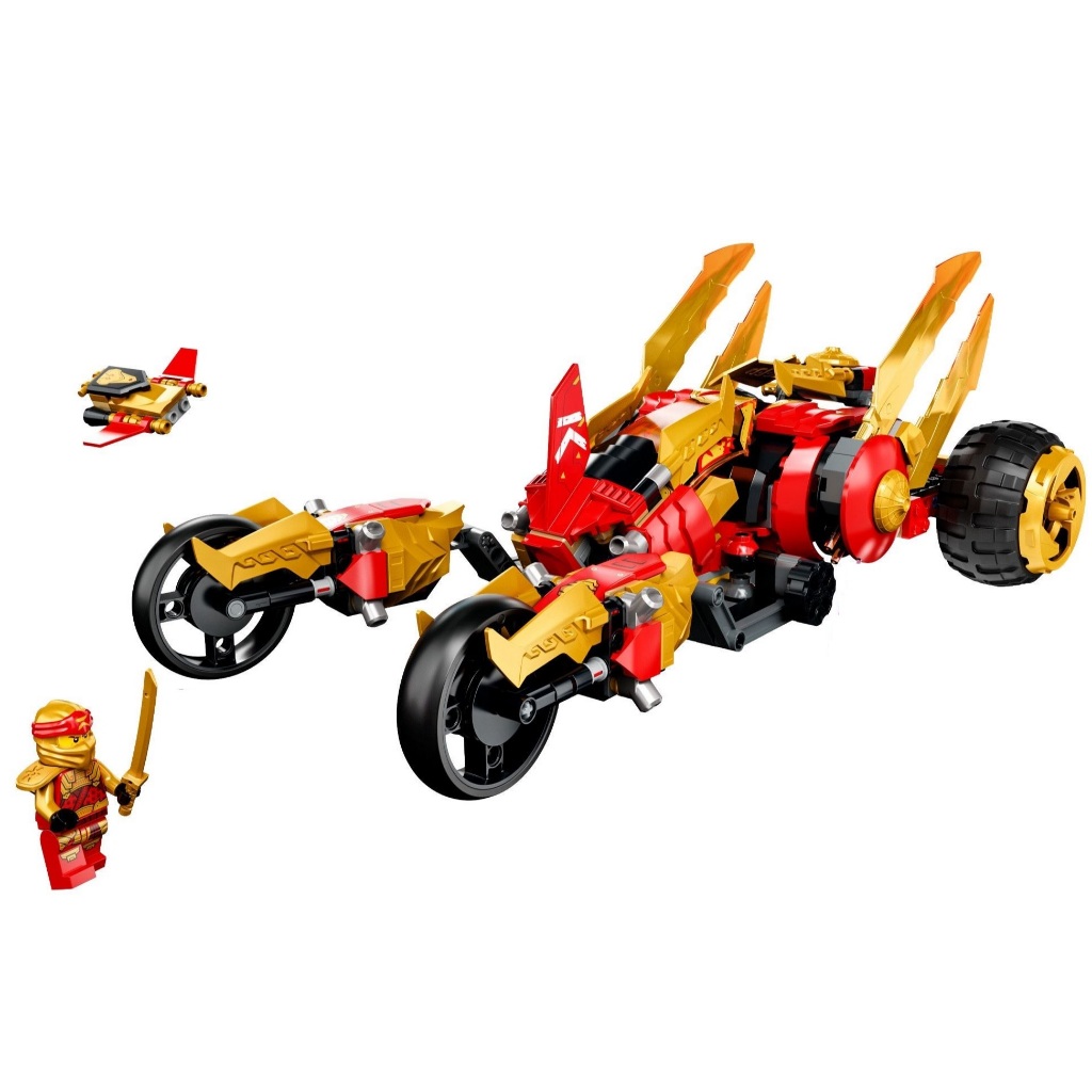 LEGO 71773 Ninjago 2022 Crystallized Kai's Golden Dragon Raider ONLY ...