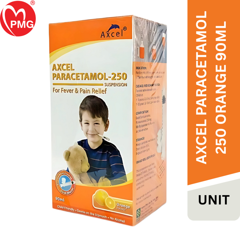 [PMG PHARMACY] Axcel Paracetamol 250 Orange 90ml Bot - ubat demam kanak-kanak | Shopee Malaysia