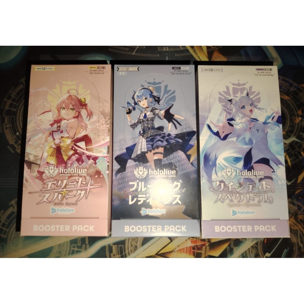 Hololive OCG [JP] hOCG-hBP01/hBP02/hBP03 Booster Box (Quintet Spectrum, Bloomimg Radiance, Elite ...
