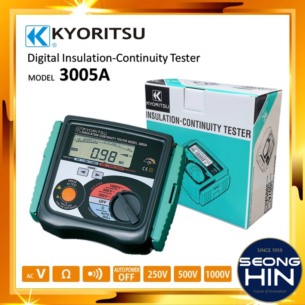 KYORITSU 3005A Digital Insulation / Continuity Testers Insulation ...