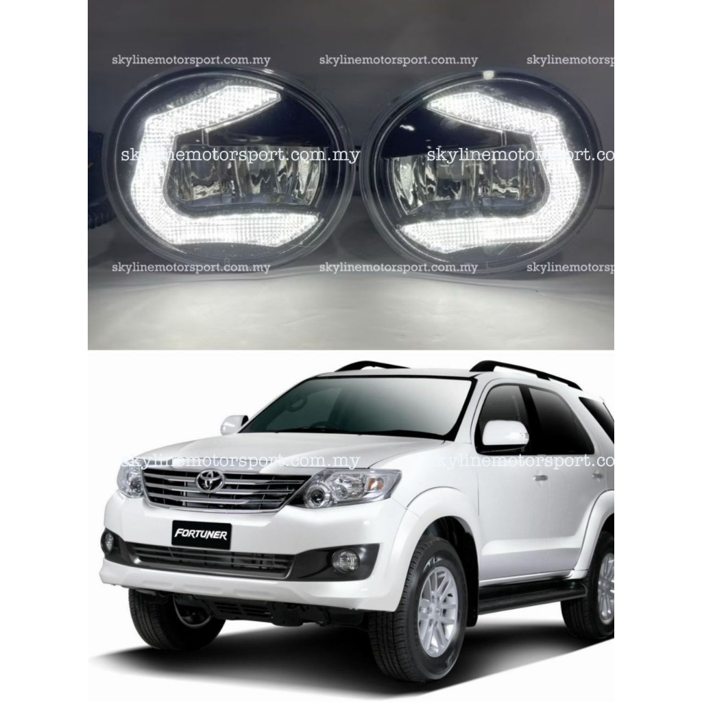 Toyota Fortuner DRL Daylight Led Fog Lamp Fog Light 2012 2013 2014 2015 ...