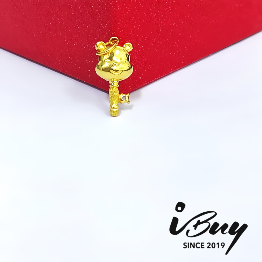 IBUY 916 Gold Winnie the Pooh Key Pendant 2.27G 916 (22K) | Shopee Malaysia