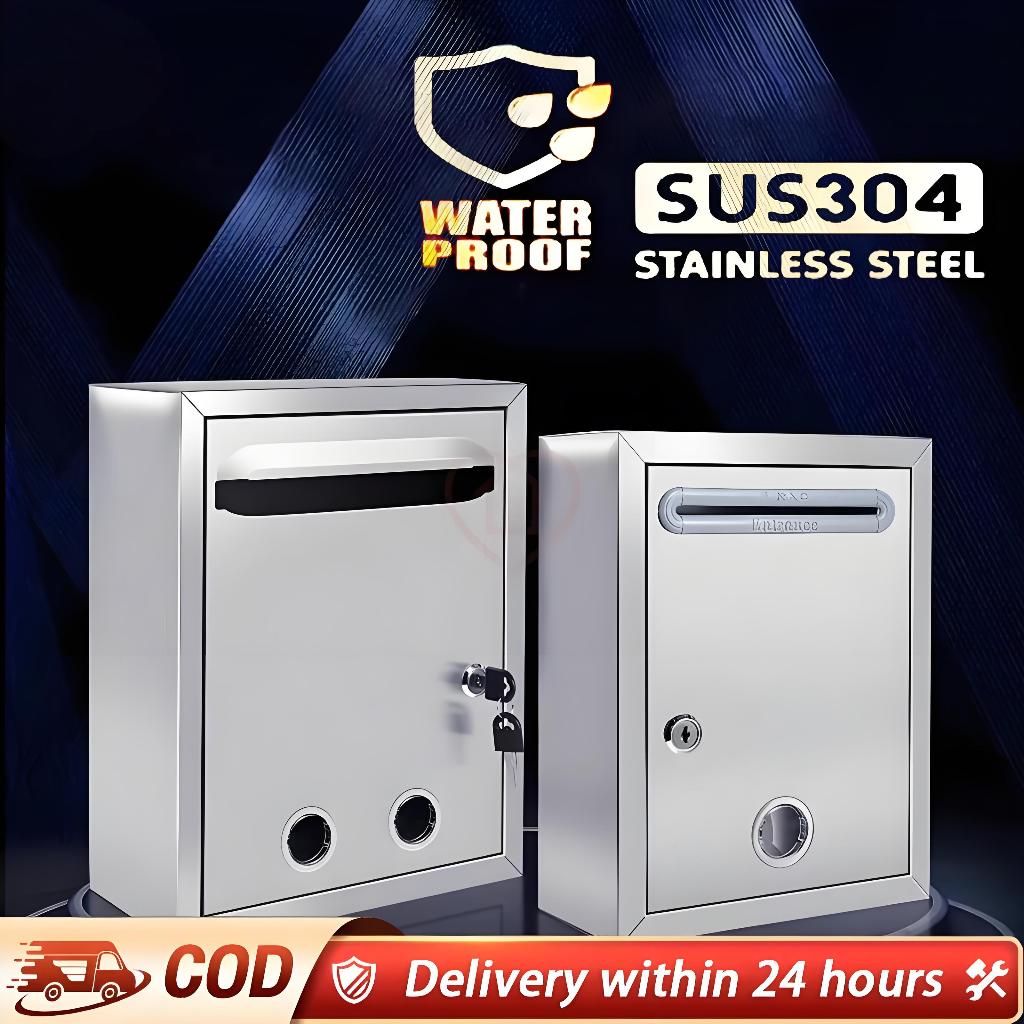 Stainless Steel Letter Box Keyable 304 Wall Mounted Solid Letter Box ...