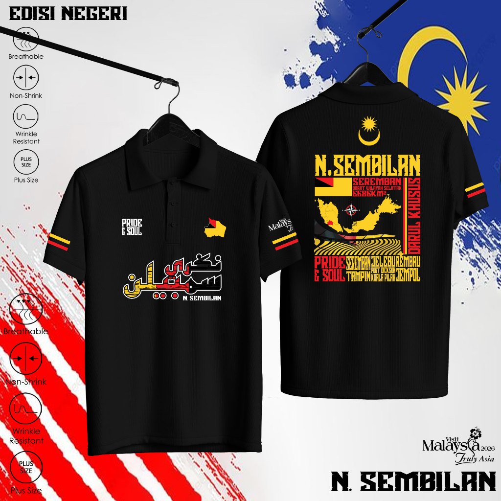 TSHIRT NEGERI N9/ TSHIRT LENGAN PANJANG NEGERI N9/ TSHIRT POLO N9 ...