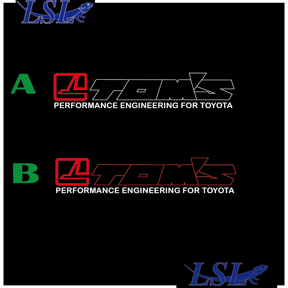 CAR STICKER TOMS TOYOTA COROLLA TOM'S LEVIN AE86 SEG AE80 AE92 AE101 ...