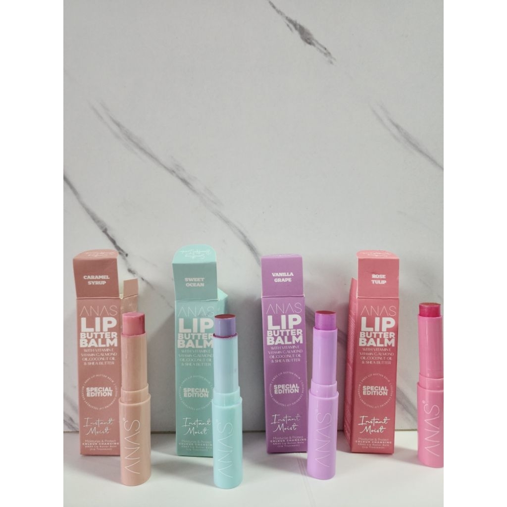 Anas Lip balm (ROSE TULIP CARAMEL BUTTER BREAD) viral (cantik rare ...