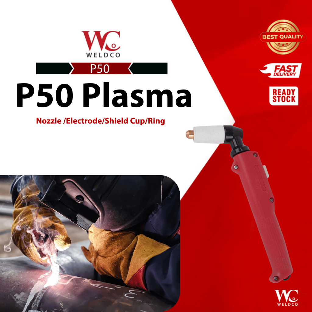 P50 Plasma Torch and Accessories/ /NOZZLE/ELECTRODE/SHIELD CUP/RING ...