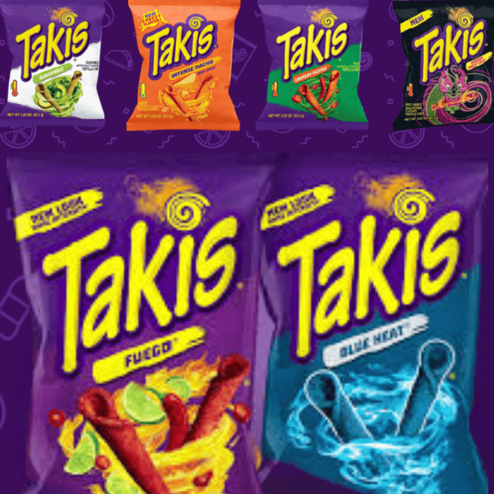 *CHEAP CLERANCE* Takis Chips 92g Blue Heat/Fuego/Nacho/Dragon Sweet ...