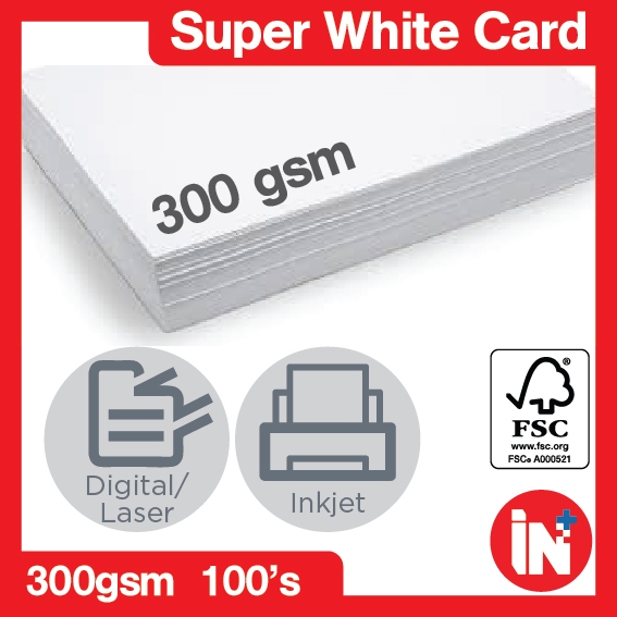 Super White Card 300gsm 100's A3 A3+ Ivory card Uncoated Card Gift Card ...