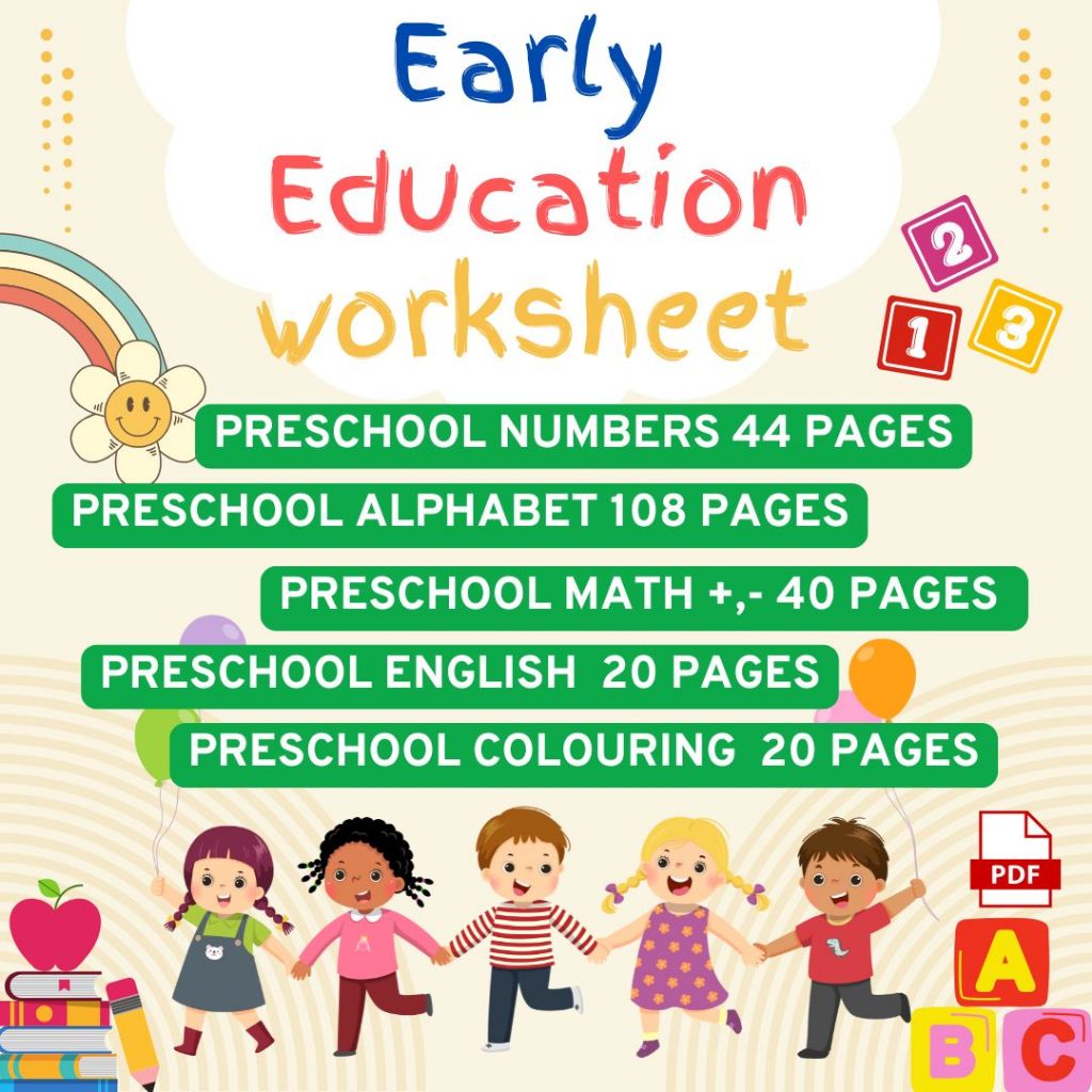 (PDF) Preschool Worksheet/Workbook for Kids, Toddlers, Early Education ...