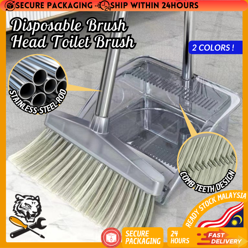 3T Set Penyapu dan Penyodok 2 Dalam 1 Lutsinar Penyapu Set 2in1 Dustpan ...