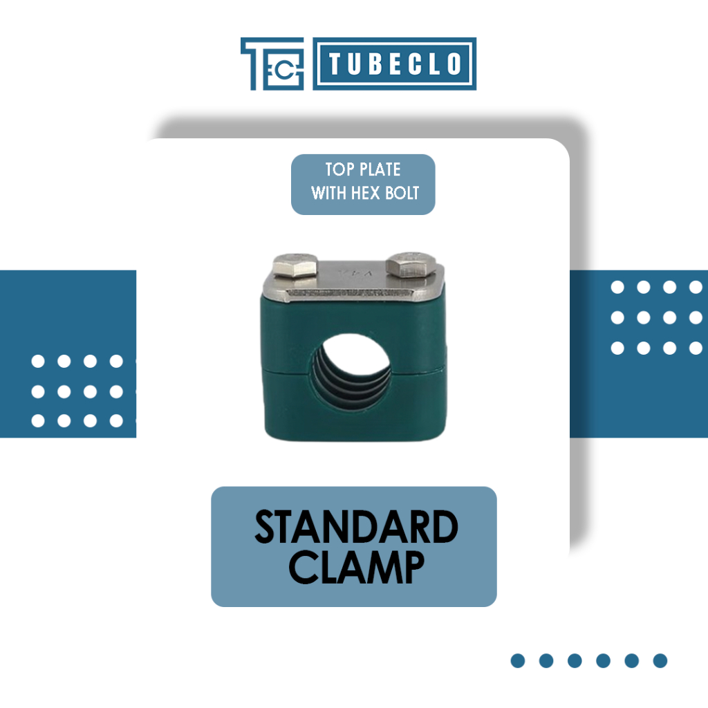 Standard Polypropylene (PP) Pipe Clamp with Top Plate & Hex Bolts ...