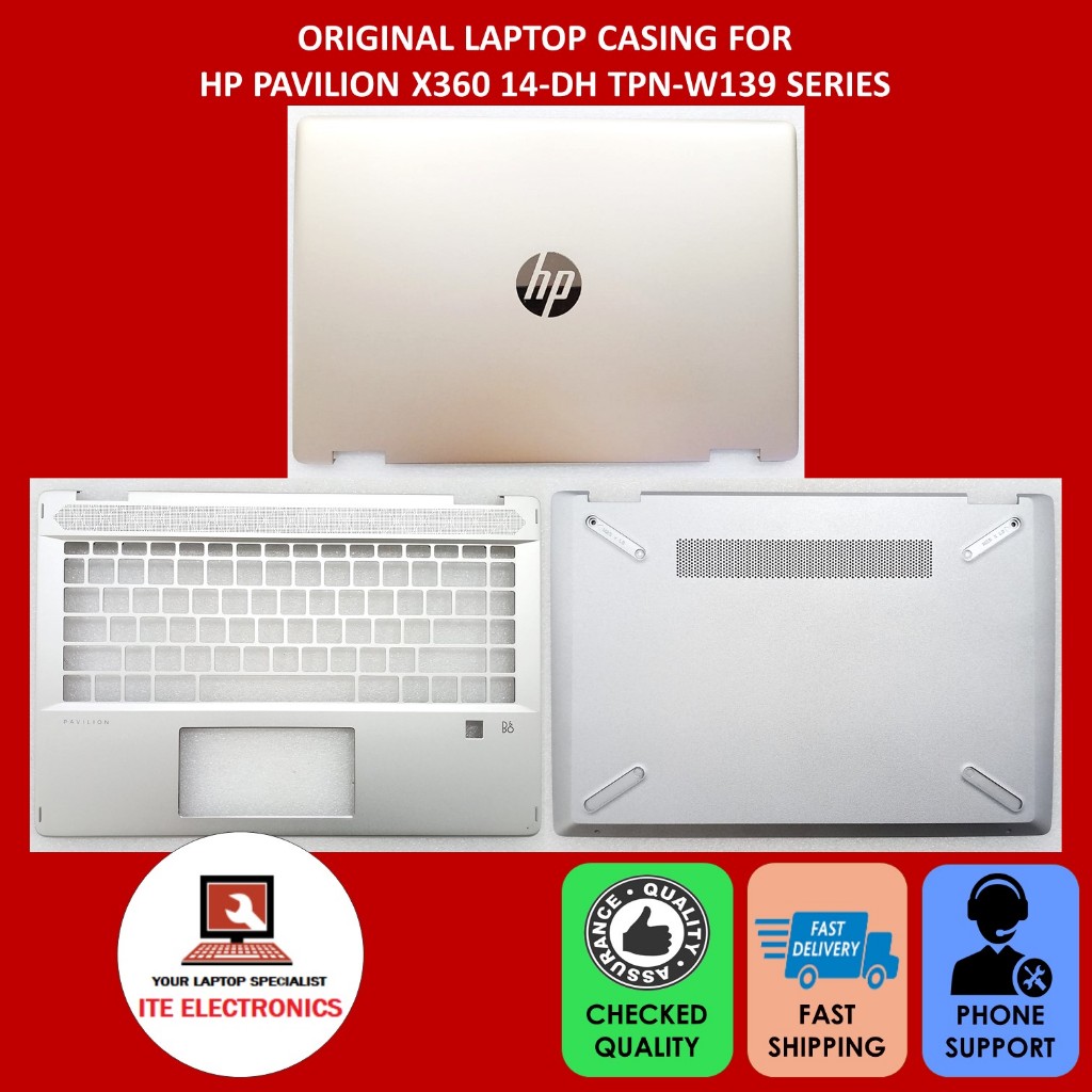ORIGINAL HP PAVILION X360 14-DH TPN-W139 SERIES LCD FRONT CASING A CASE ...