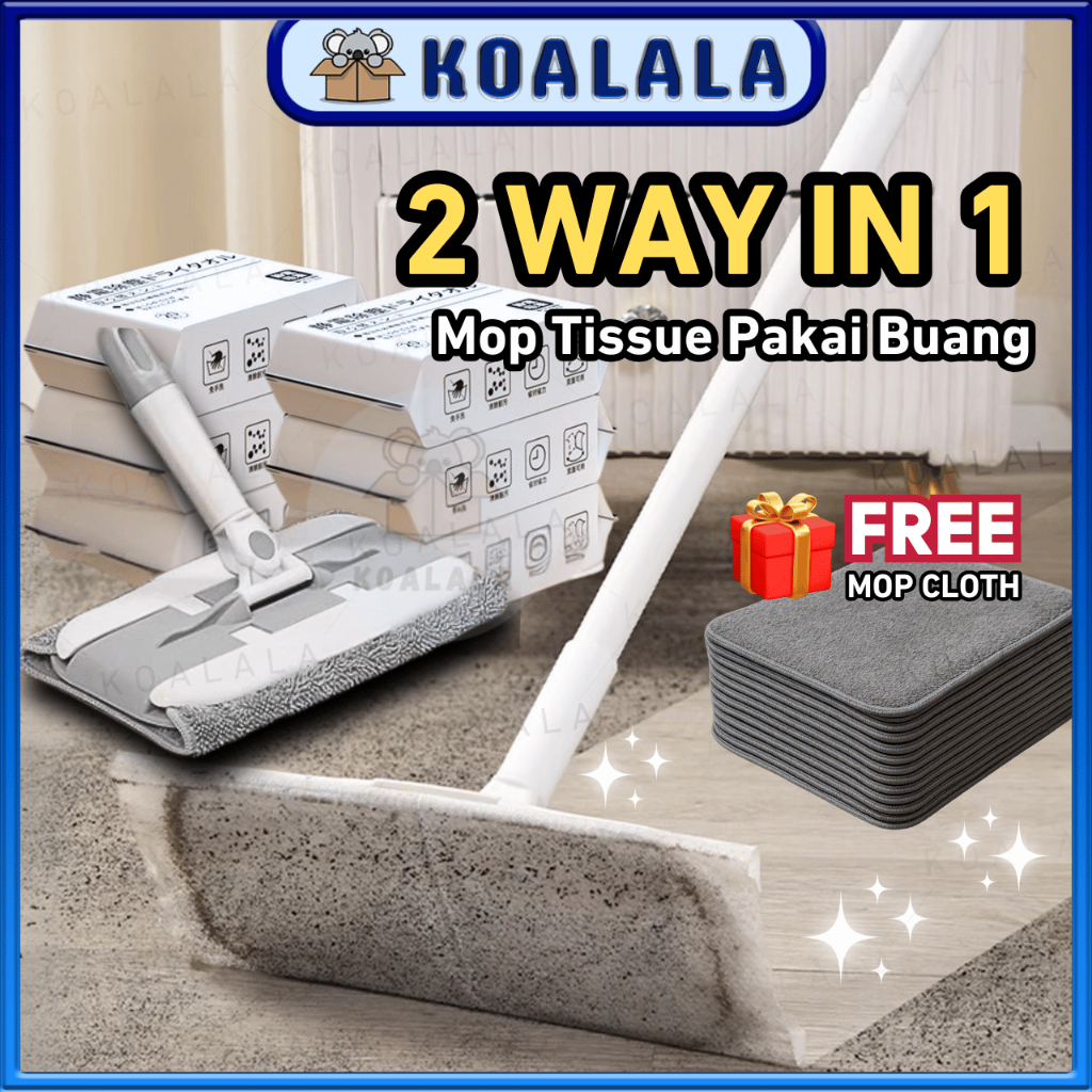 【Japan Tissue】Electrostatic Flat Mop Tisu Dust Pengelap Lantai Mop Tisu ...