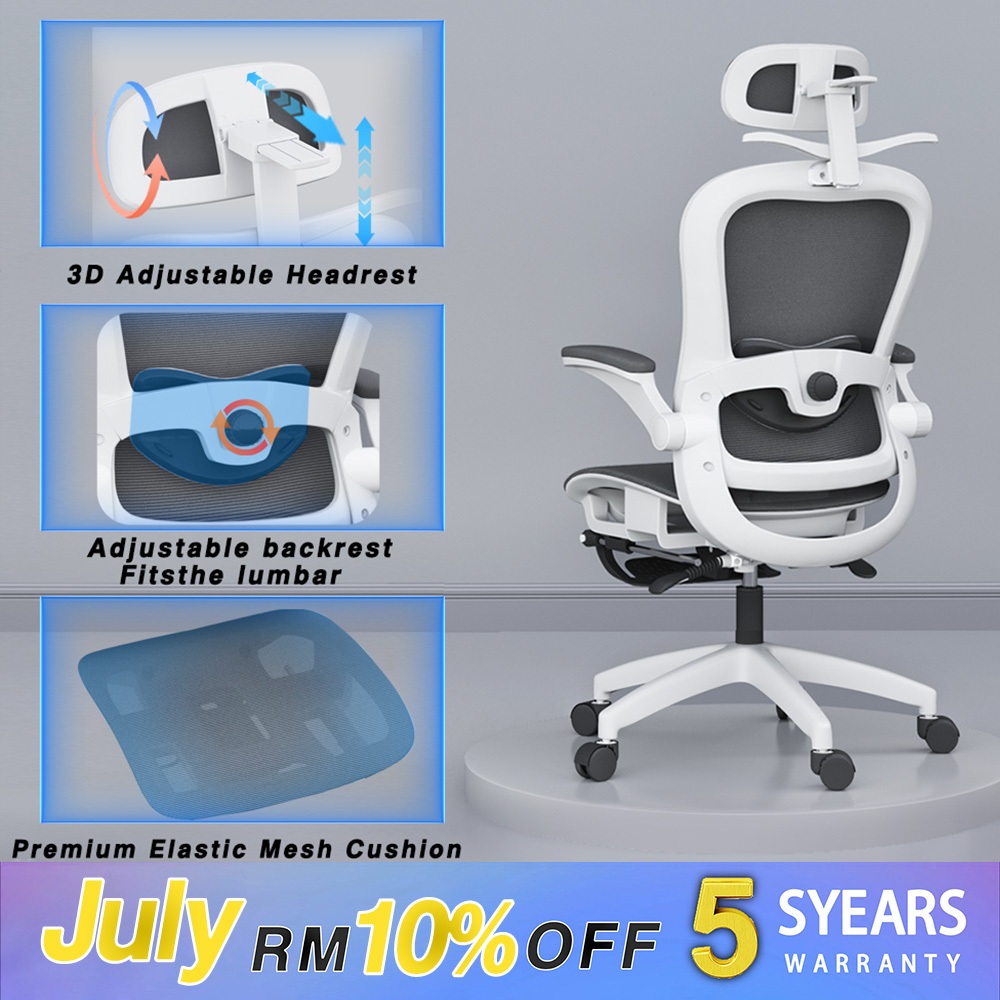 SitWell Professional Ergonomic Office Chair Adjustable Kerusi Pejabat ...