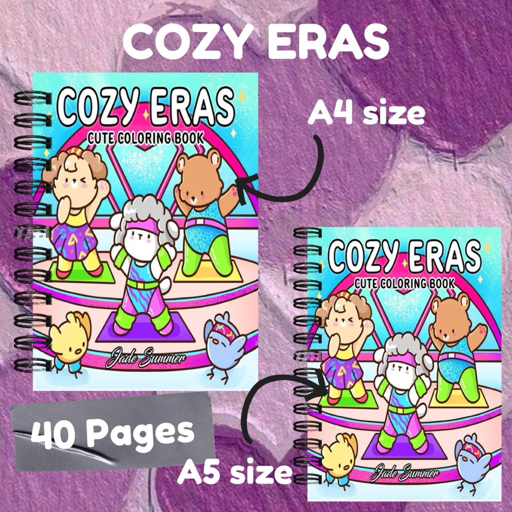 Cozy Eras Coloring book loose paper a cute and cozy coloring book 40 ...