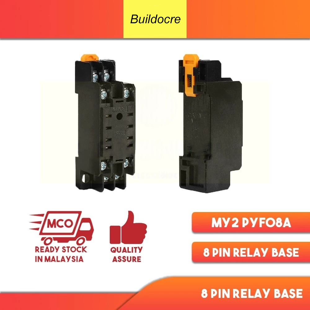 Buildcore MY2 PYF08A 8 PIN FRONT MOUNTING RELAY SOCKET BASE | Shopee ...