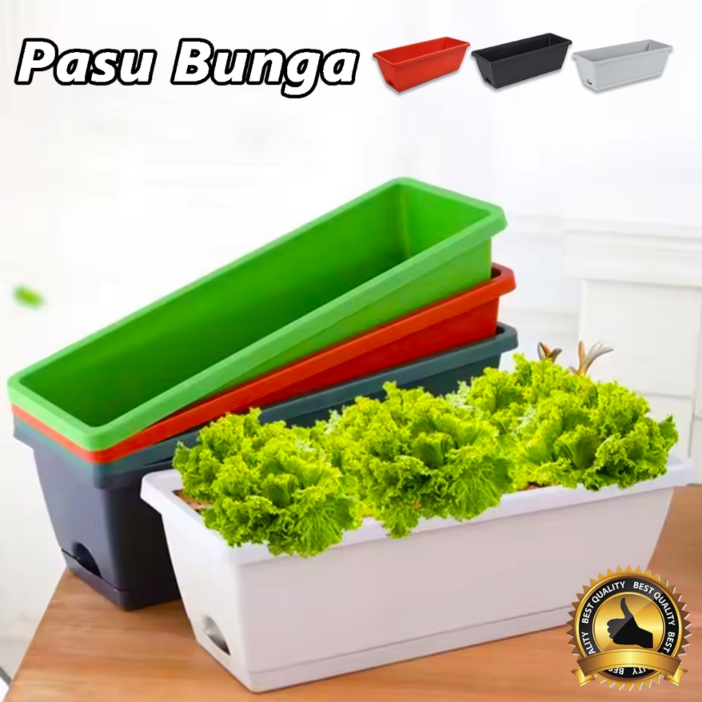 Pasu Bunga Plastik Pasu Bunga Panjang Rectangle Planters Box with ...