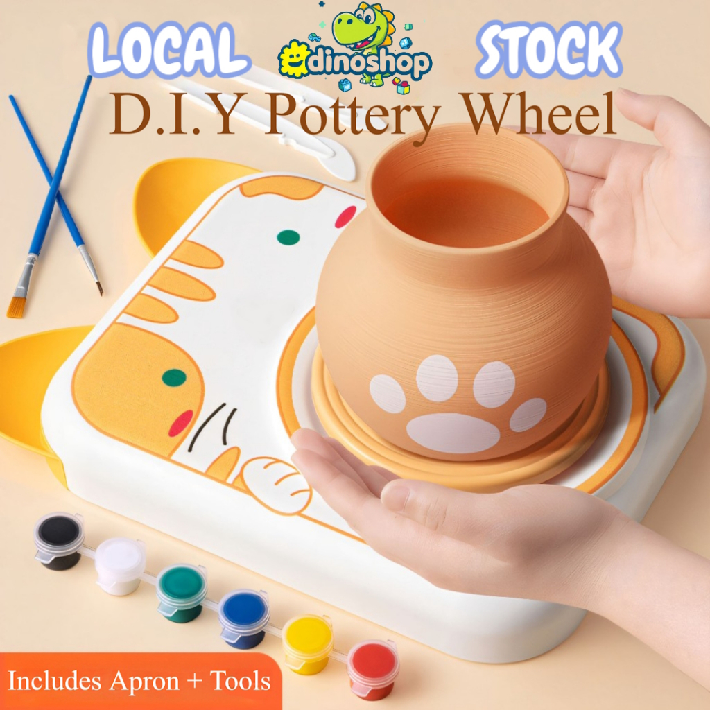 Pottery Wheel Toys Clay Machine Kid Art & Craft Mesin Tanah Liat Tanpa ...