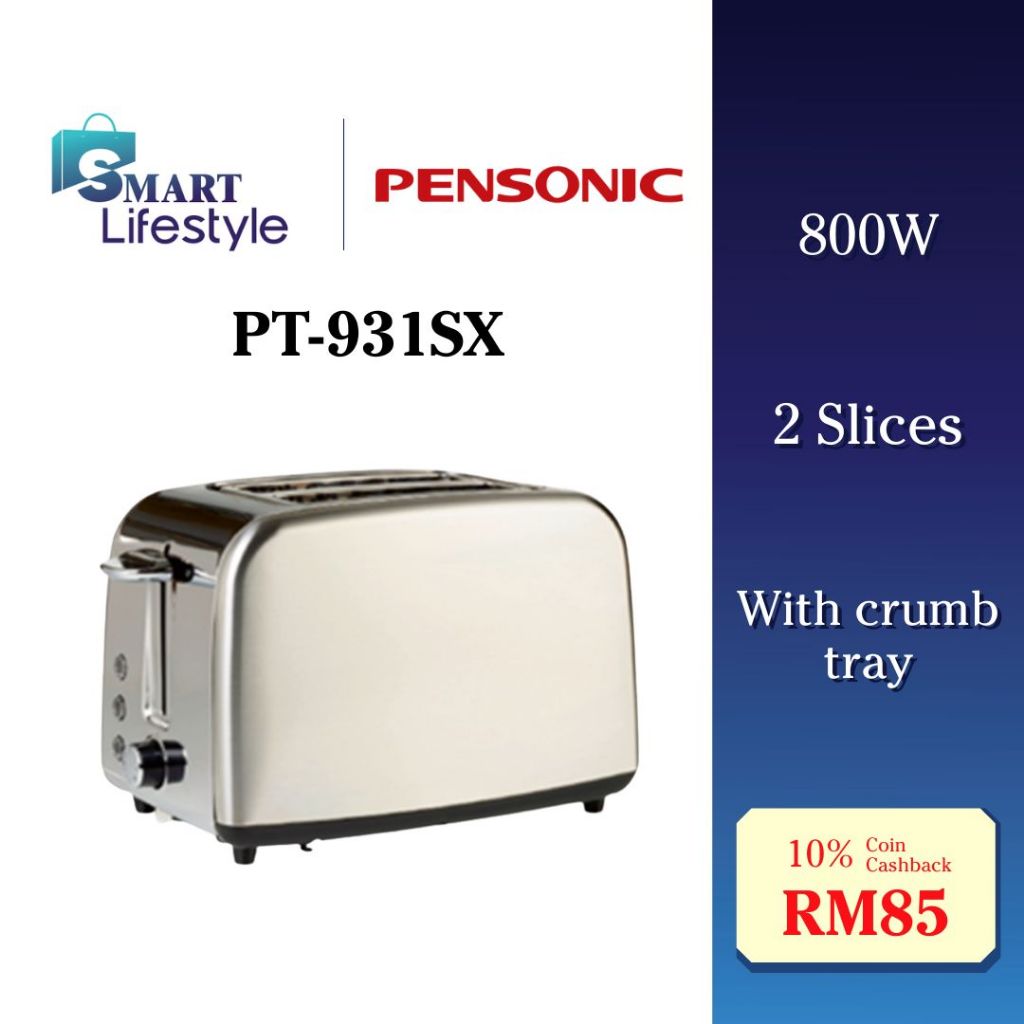 Pensonic 2 slice pop-up toaster (750W) PT-929 / (800W) PT-931SX | Shopee Malaysia