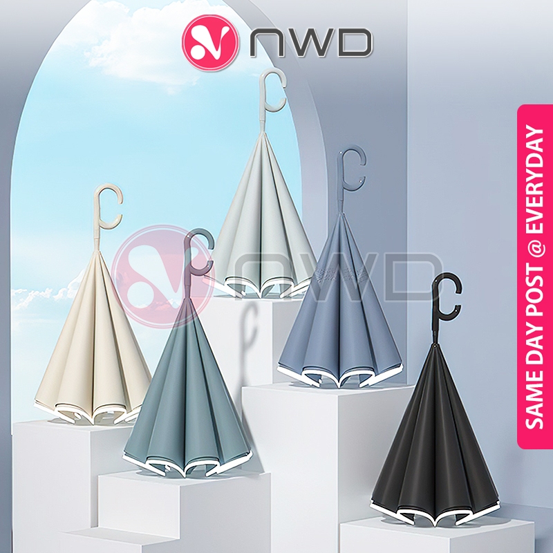 𝗟𝗘𝗔𝗞𝗣𝗥𝗢𝗢𝗙 𝗖𝗟𝗢𝗦𝗨𝗥𝗘 》 C Shape Inverted Folding Umbrella Auto Reverse ...