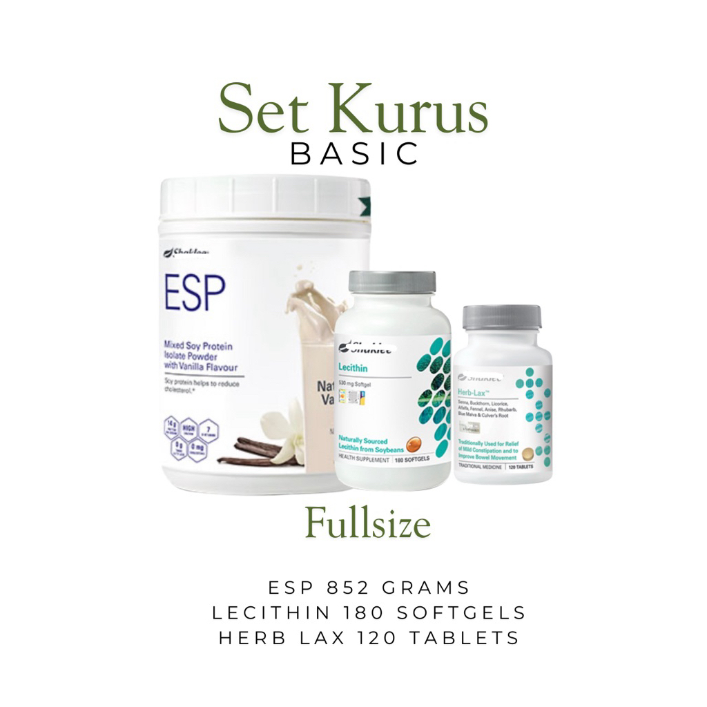 Shaklee Set Kurus Basic (ESP + Lecithin + Herb Lax) | Shopee Malaysia