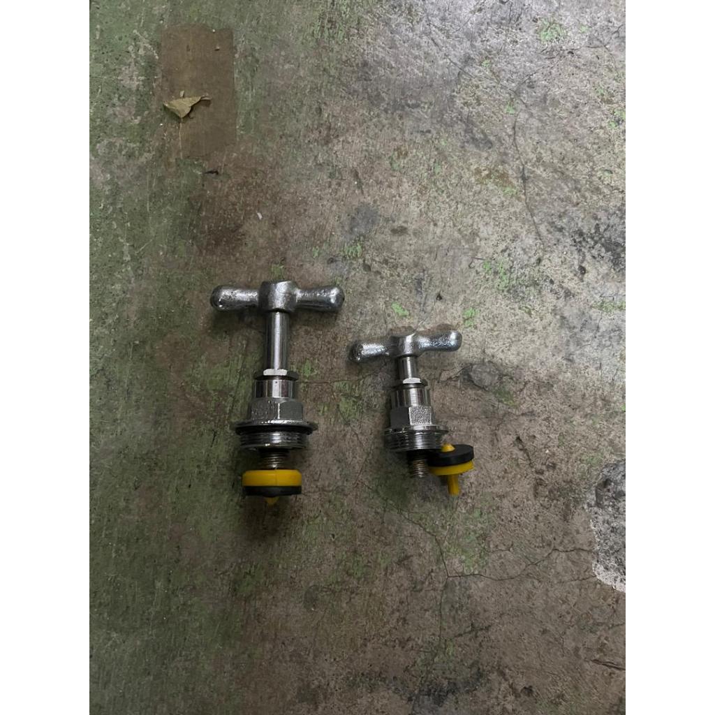 CHROMED 1/2” / 3/4" AND 1" CITY Brass Stopcock ‼️Head + Washer/Rubber ...