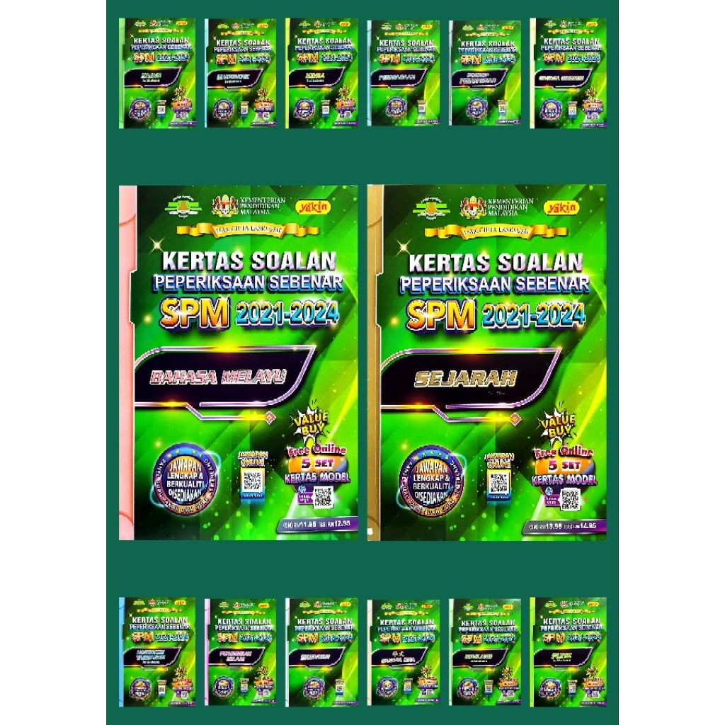 KERTAS SOALAN PEPERIKSAAN SEBENAR SPM 2021 - 2024 (YAKIN) | Shopee Malaysia