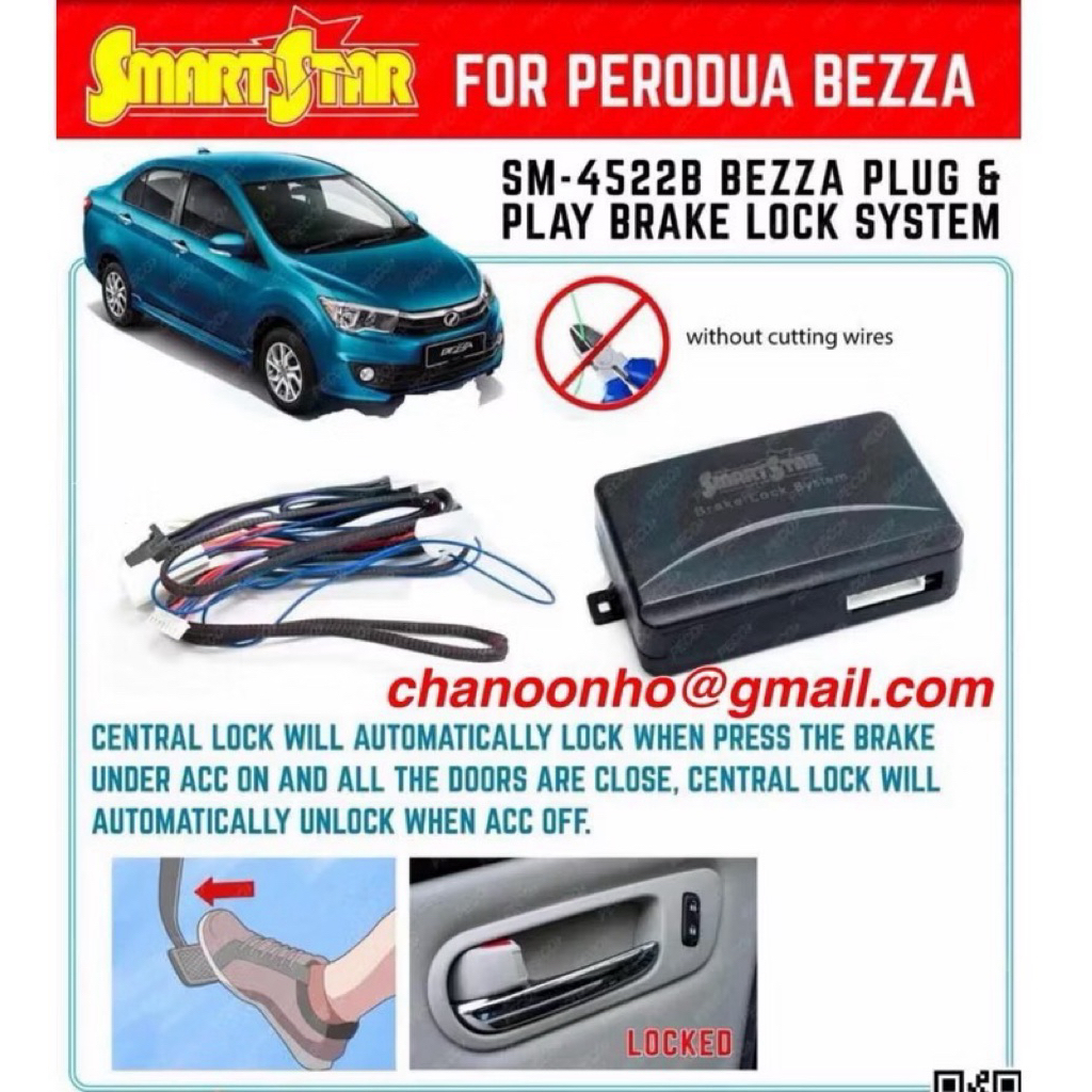 PERODUA BEZZA 2016-2019 | 2020-2025 PLUG AND PLAY BRAKE LOCK MODULE ...