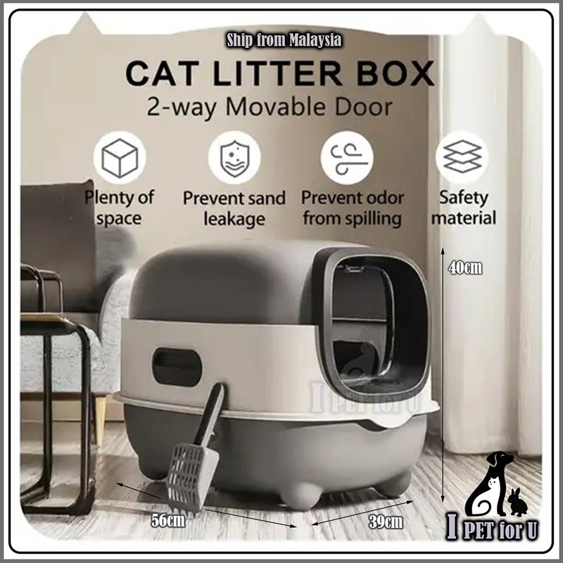Cat litter box pet litter box bekas berak kucing besar bekas najis ...