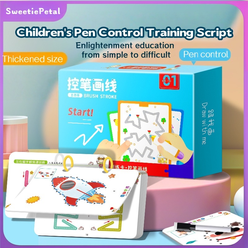 Kids Writing Pen Control / Reuseable Copybook Pages / Early Learning ...