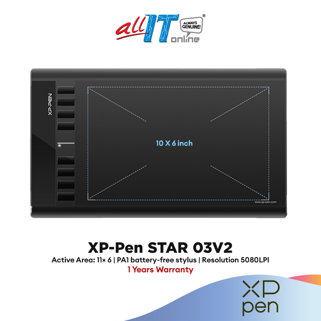 XP-Pen STAR 03V2 Drawing Tablet | Student & Designer Drawing Tablet ...