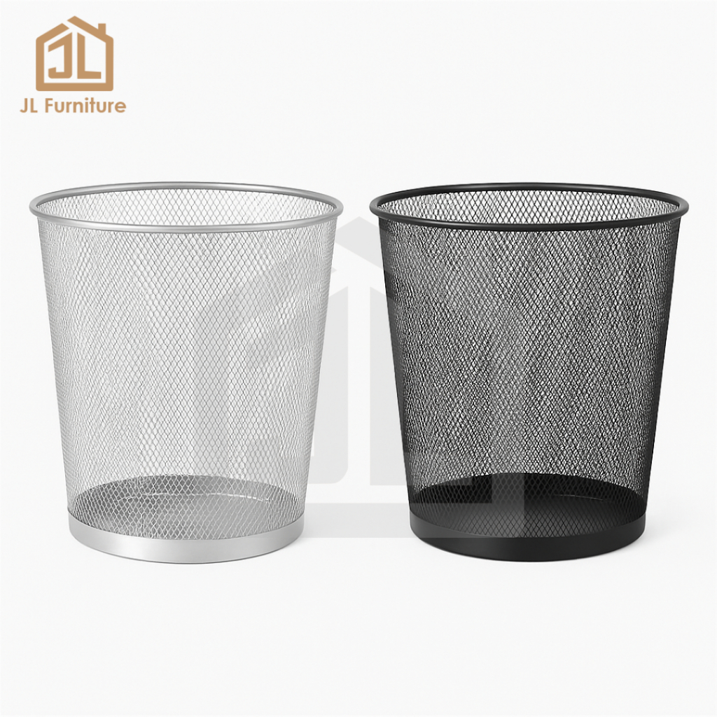 JL Furniture Metal Mesh Rubbish Bin Dustbin Office Basket Trash Can ...