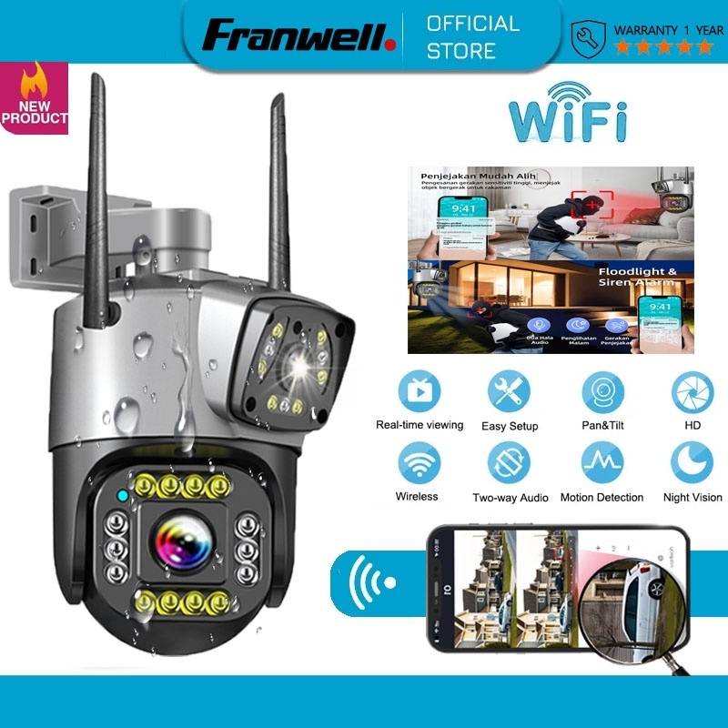 Franwell V380 V10 CCTV Wireless Outdoor Waterproof 12MP Connect To ...
