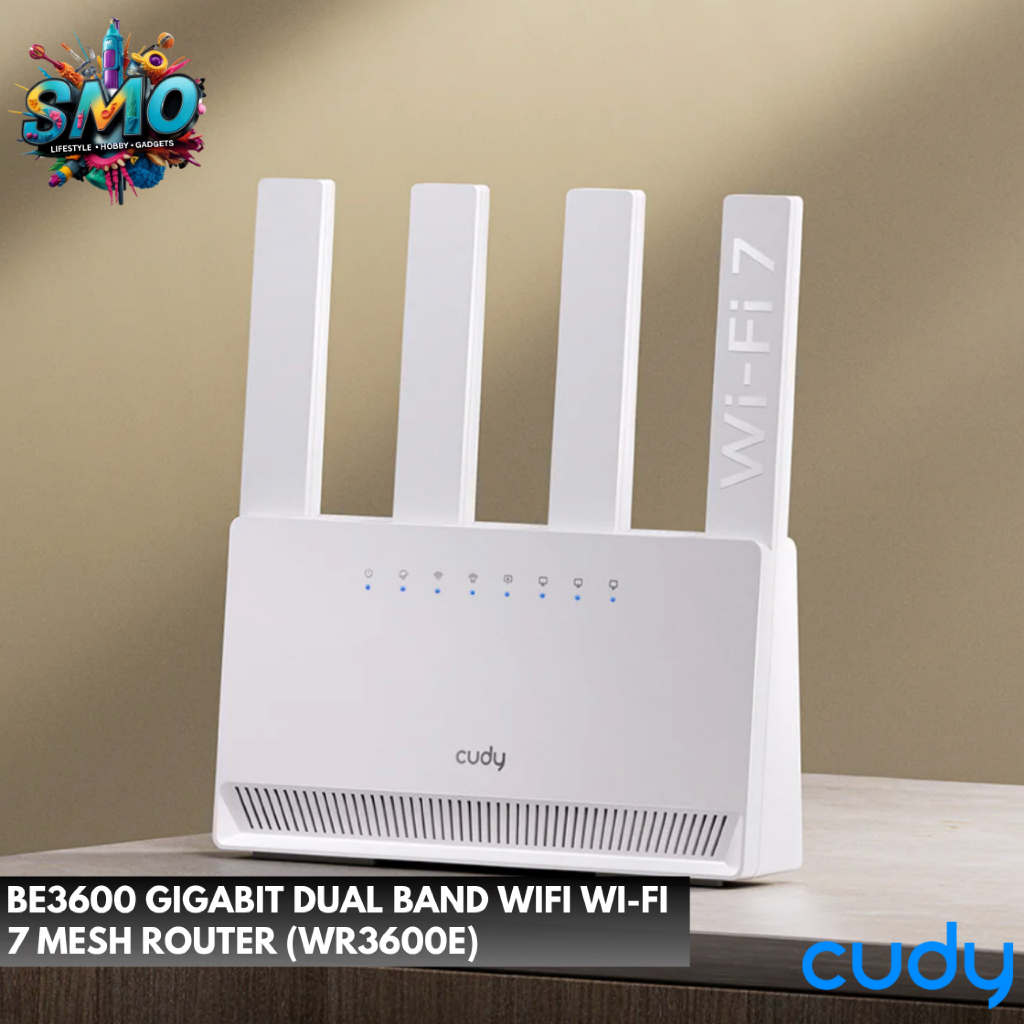 Cudy BE3600 Gigabit Dual Band WiFi Wi-Fi 7 Mesh Router (WR3600E ...