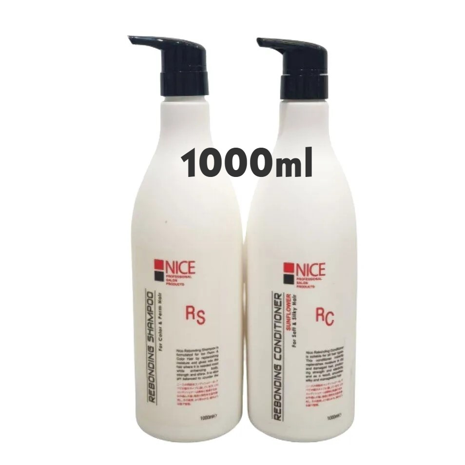 NICE Protein Rebonding Shampoo and Conditioner(1000ML) selembut sutera ...