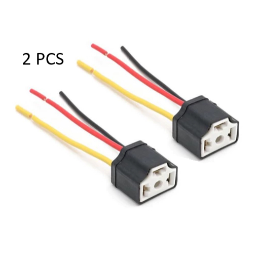 H4 Ceramic Headlight Headlamp Socket 3Pin Wire Plug Harness Socket ...