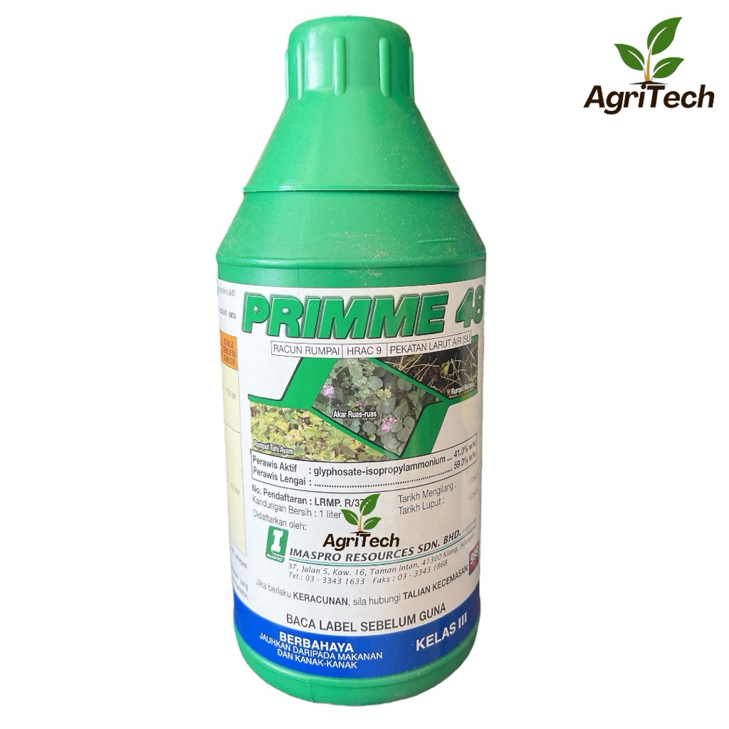 PRIMME 48 1Liter/Herbicide Glyphosate 41%/Racun rumpai&Lalang/Racun ...