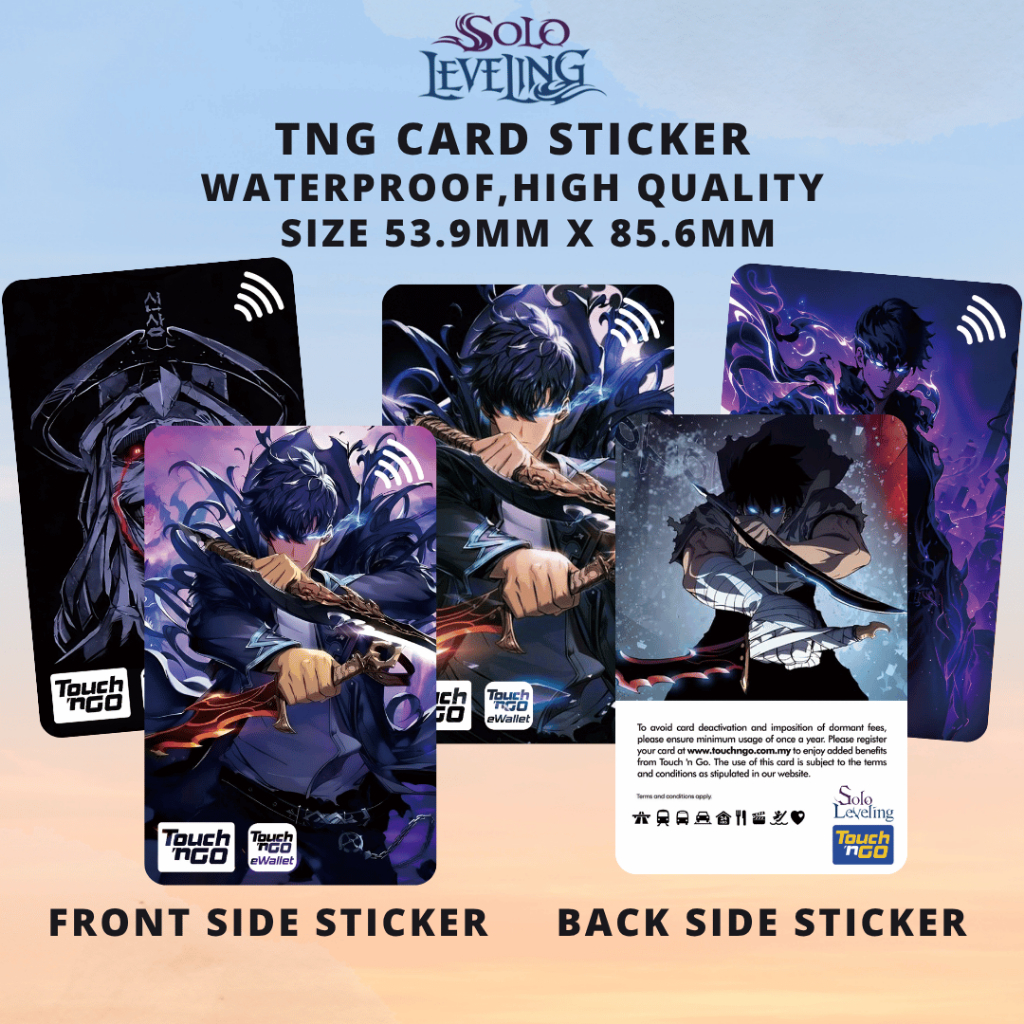 Solo Leveling - Card Sticker/Touch n Go/Access Card and Debit Visa Card ...