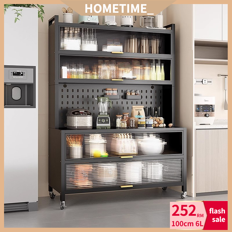 Rak Kabinet Dapur with Doors&Wheels Rak Dapur Bertutup Kitchen Cabinet ...