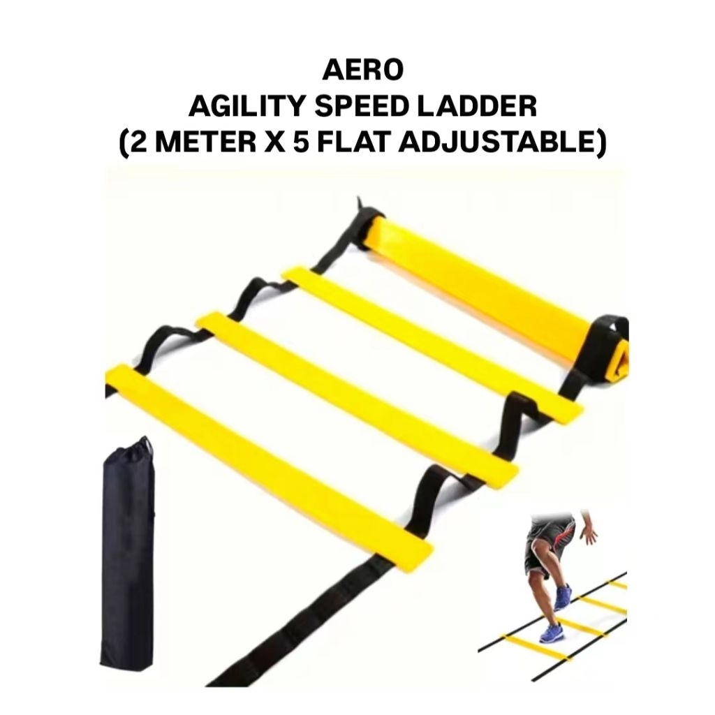 (1UNIT) AERO Agility Speed Ladder [2 Meter X 5 Flat Adjustion] | 敏捷训练梯 ...