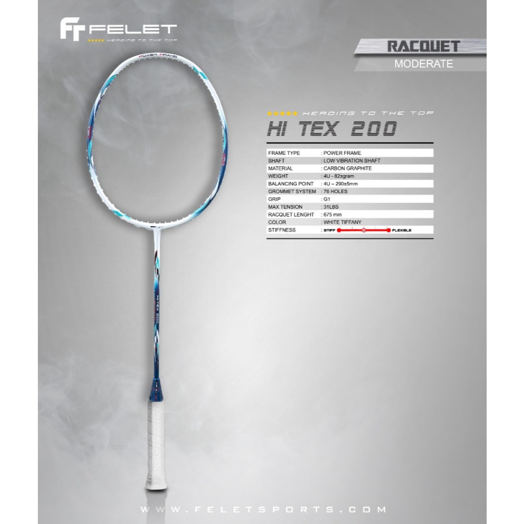 FELET Badminton Racket【 HI-TEX 200 】 | Shopee Malaysia