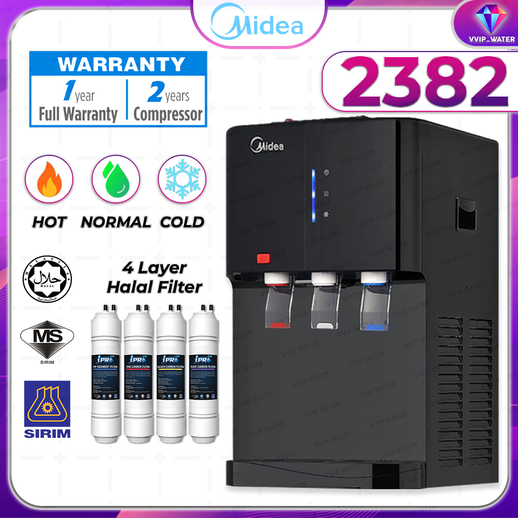 Midea Mild Alkaline Tabletop Water Dispenser Hot & Ambient & Cold Model ...