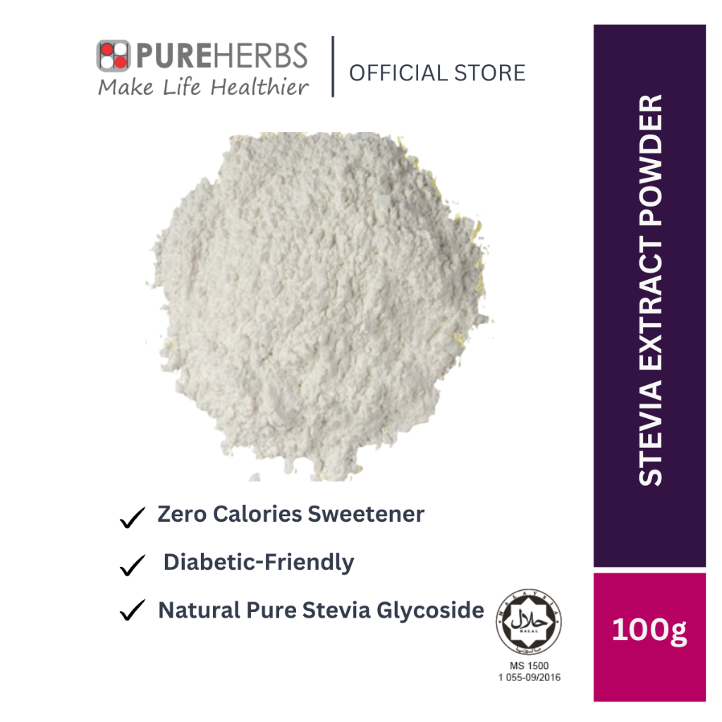 Stevia Extract Powder | Serbuk Ekstrak Stevia SG95% – HALAL | Natural ...