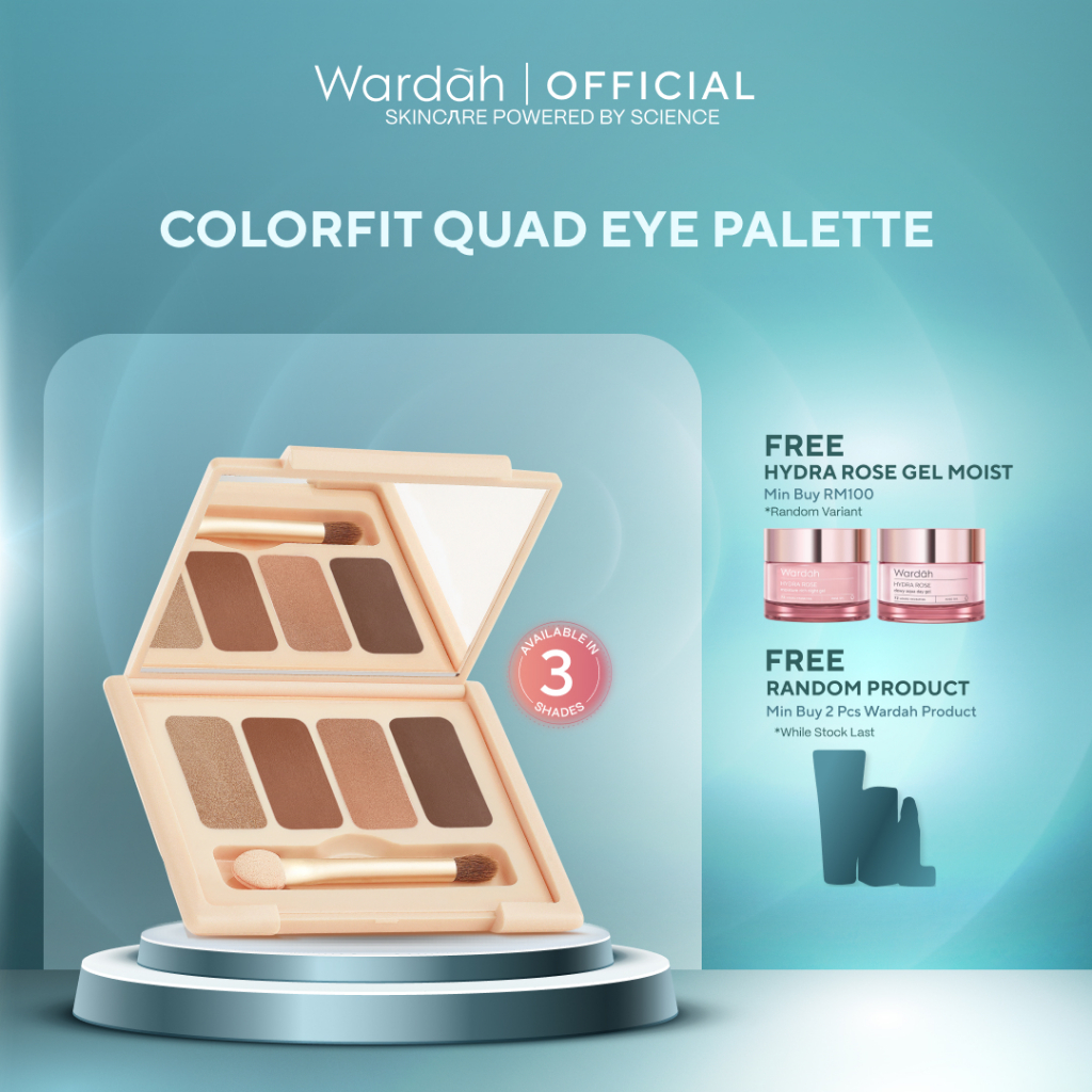 Wardah Colorfit Quad Eye Palette - 4 in 1 Eye Shadow, Intense Colour ...