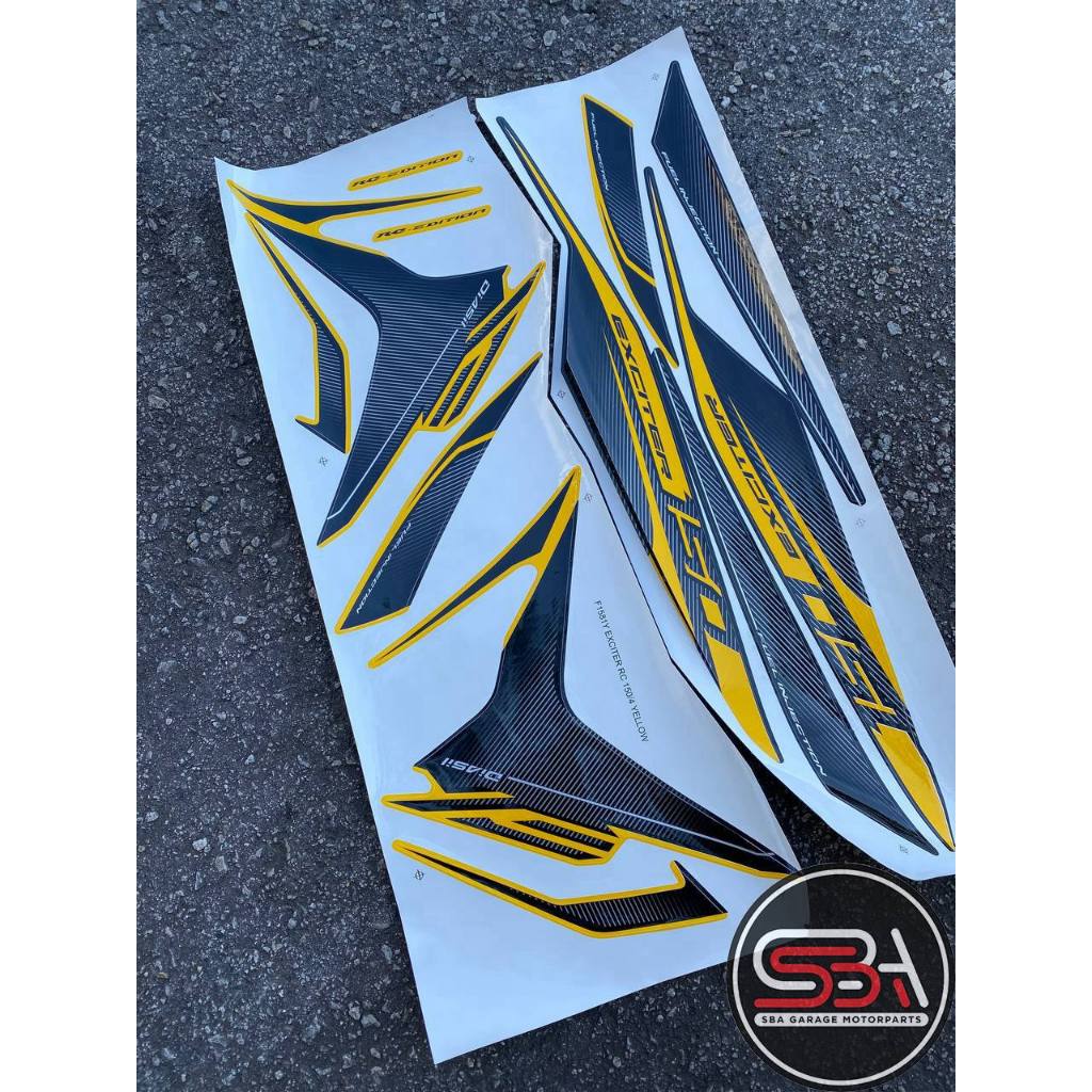 STICKER BODYSET/STRIPE COVERSET Y15 Y15 ZR V1 V2 EXCITER RC YELLOW ...